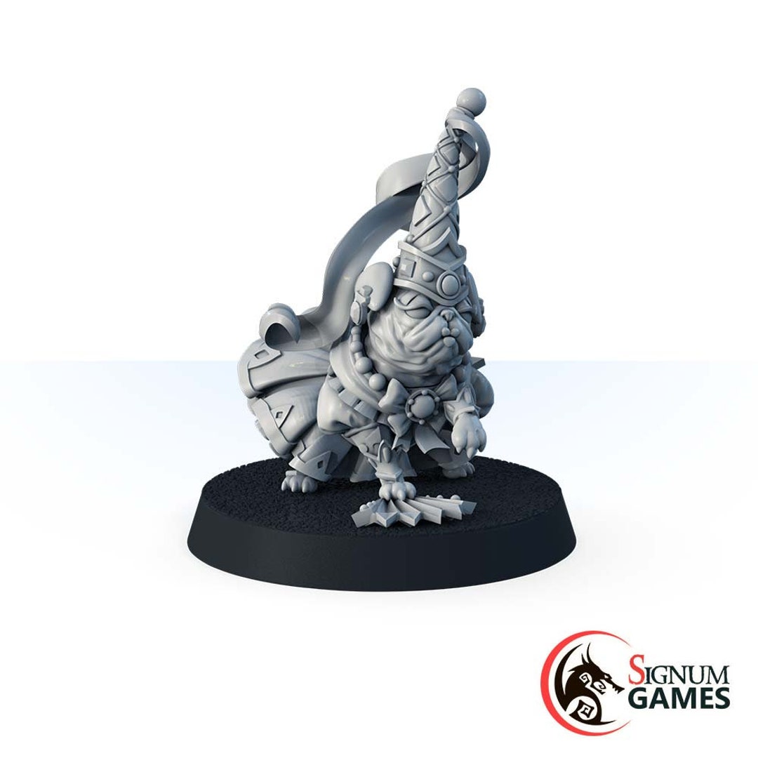 Princess Petunia, Pug Beast Bard Pet Dog Citizen, 32mm 28mm Scale Resin ...