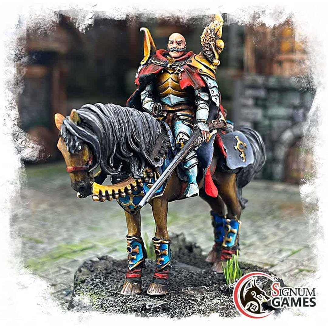 Painted Rider DND Fantasy Collectible Miniature, TTRPG Human on Horse ...