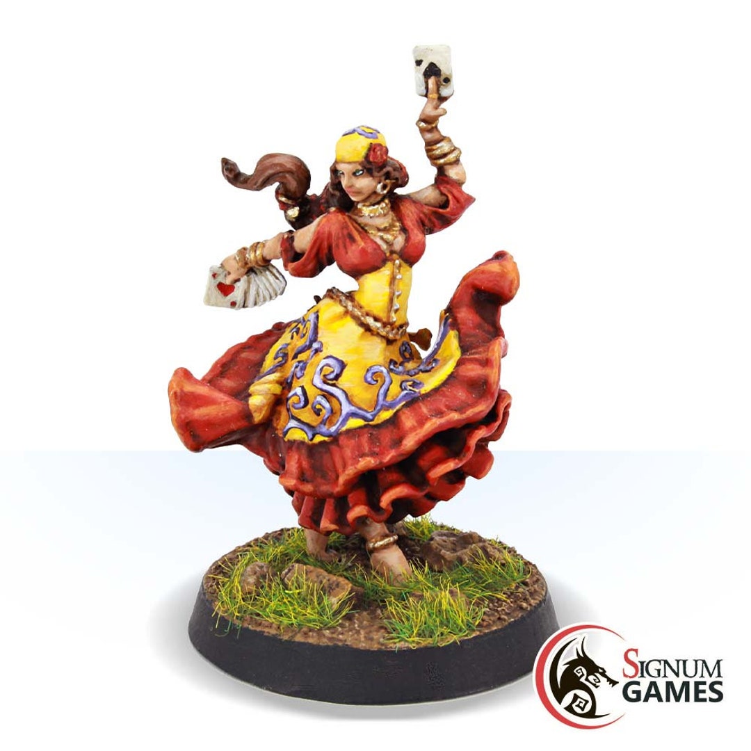 Dancing Female Bard 32mm Scale Resin Miniature for Tabletop RPG, Vadoma ...
