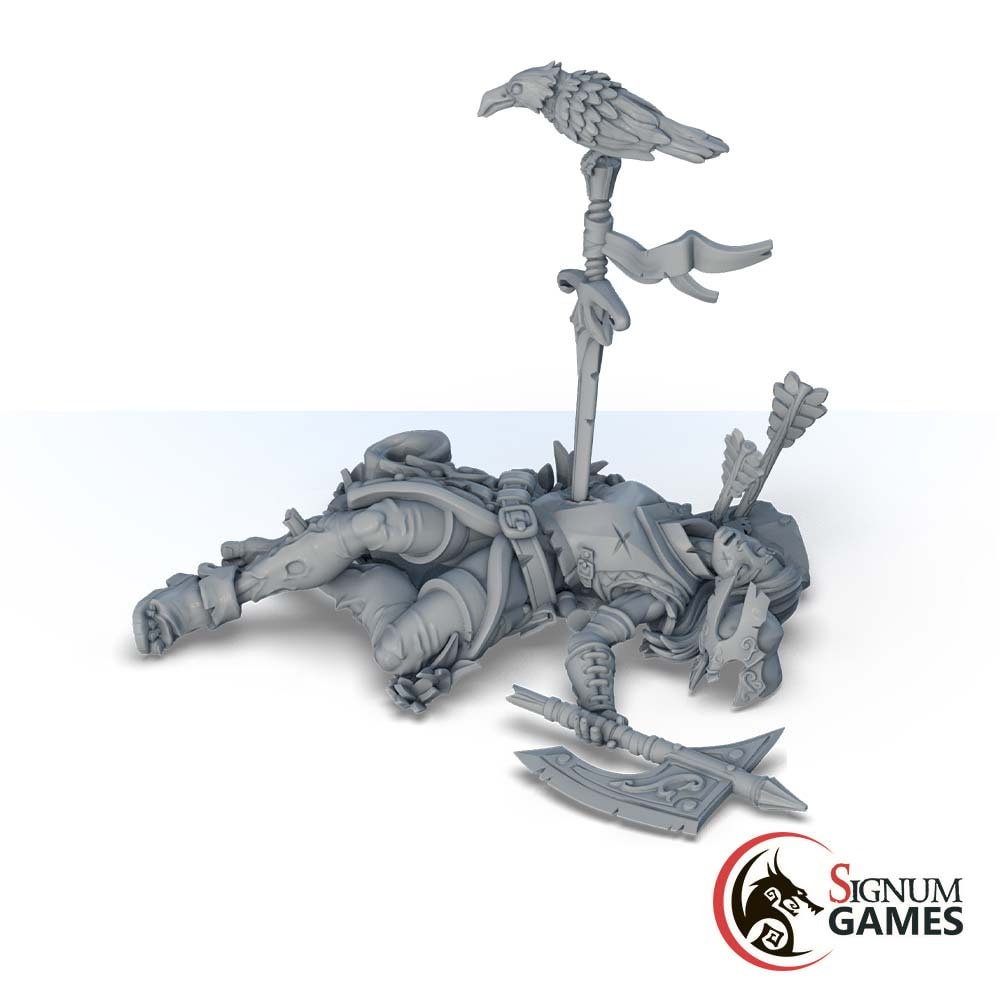 Dead Heroes Set Dnd, 32mm Minis, Corpses Dead Body Dnd, 3D Resin ...