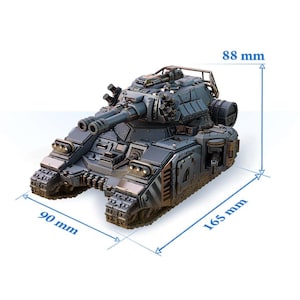 Nemesis Battle Tank With Gatling Cannons, 28mm Scale 3D Printed Painted ...