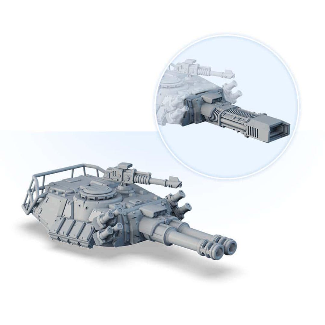 Grimdark 3D Printed Nemesis Battle Tank Turret With Autocannon, RPG ...