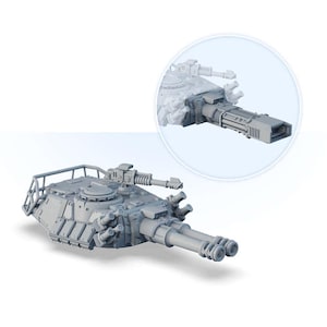 Grimdark 3D Printed Nemesis Battle Tank Turret With Autocannon, RPG ...