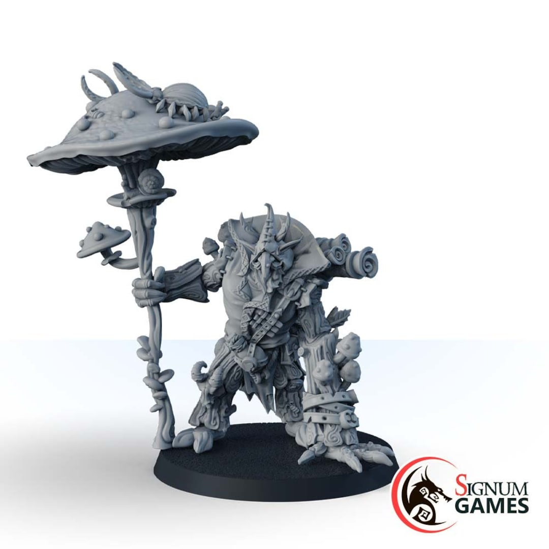 Fly Agaric Myconid Druid, Fantasy Myconid Miniature, 28mm and 32mm ...