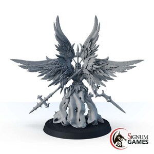 Celestial Knight 01 With Sword and Spear, Barbarian Nephilim Miniature for Tabletop PRG, Fallen ...