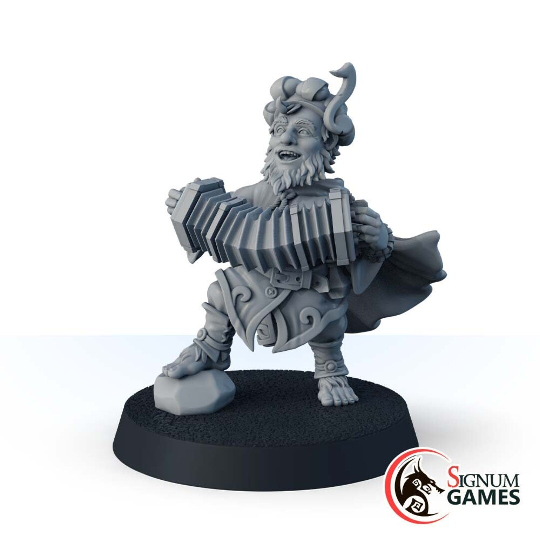 Bard Musician Miniature Dnd, 32mm 28mm Scale Resin Miniature, Halfling ...