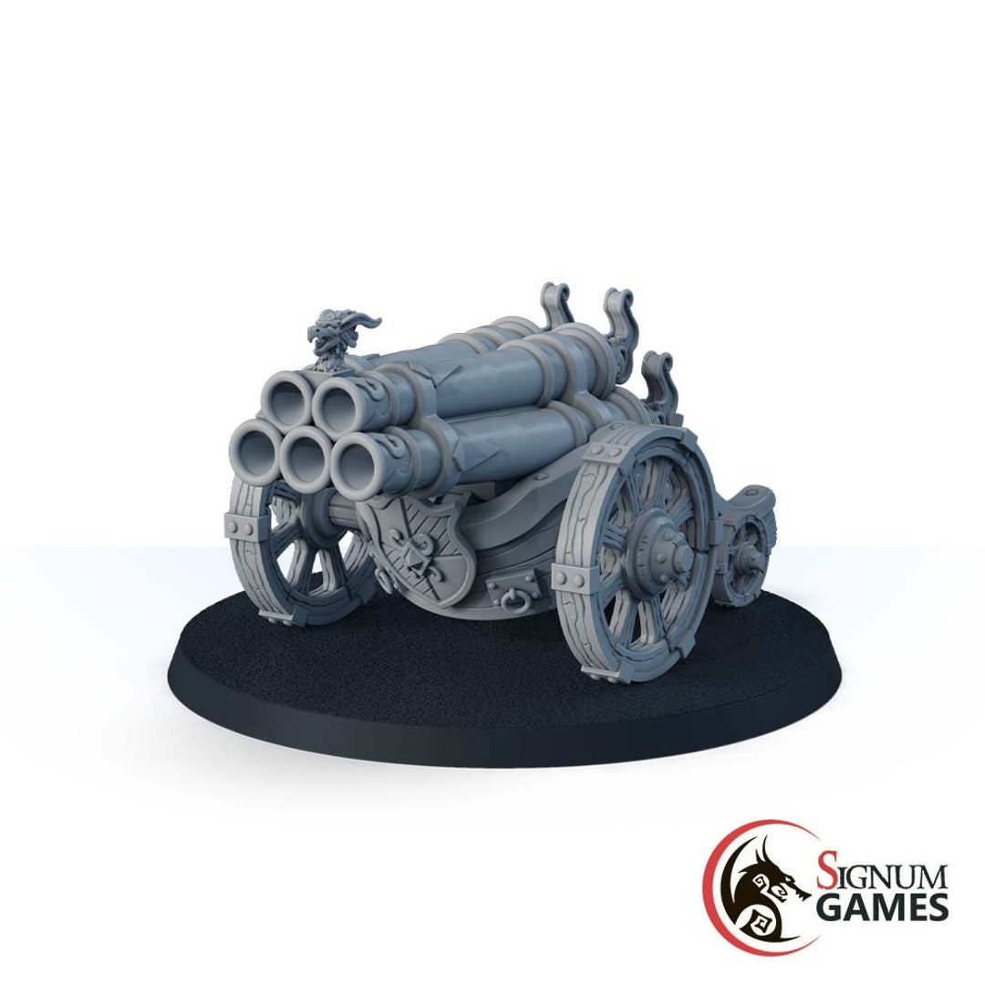 Firestorm Cannon Fantasy Miniatures, Fantasy Cannon Resin Miniature, 3D ...