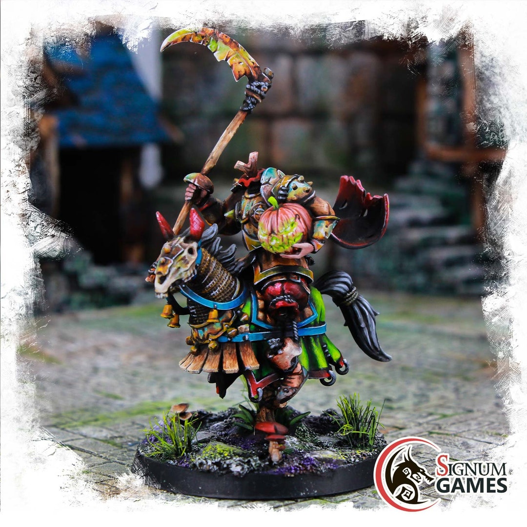 Headless Scarecrow Knight Headless Knight Mounted Miniature - Etsy