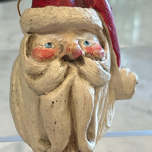 Santa Head Ornament - Etsy