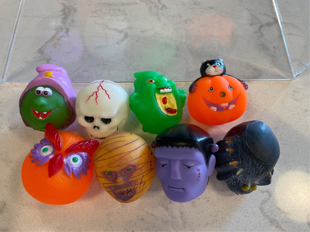 Vintage Halloween Water Squirting Squishy Balls, Set of 8 Different ...