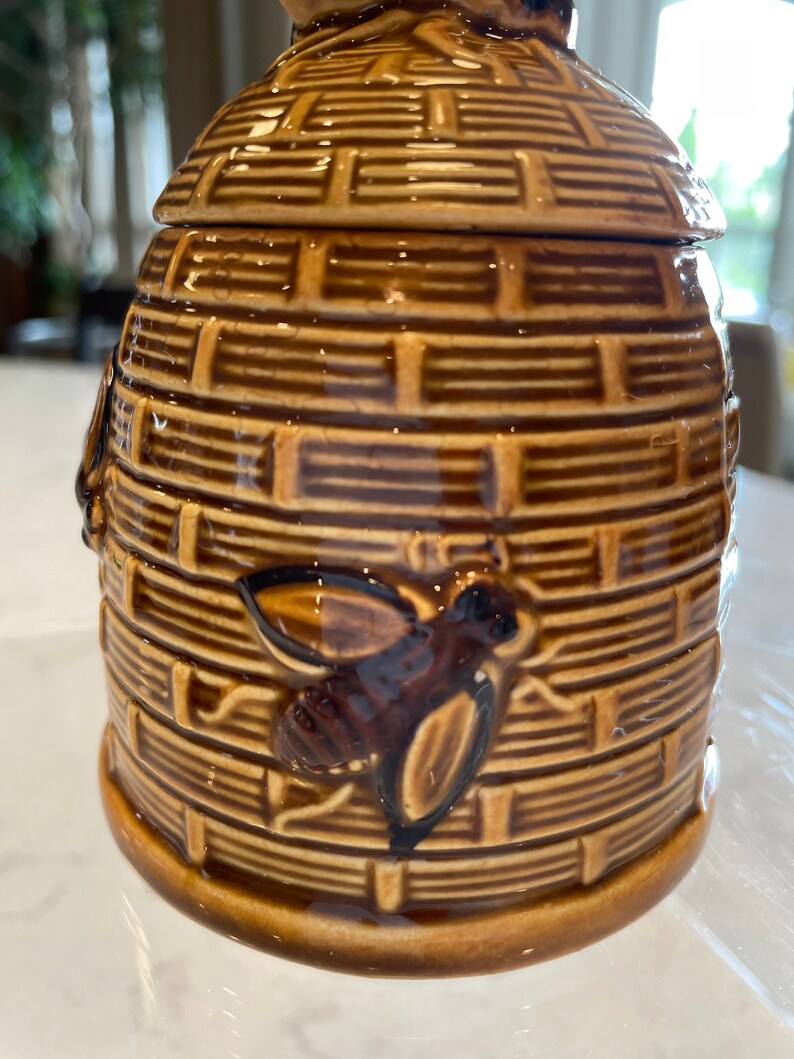 Vintage Bee Beehive Honey Pot Jar Bee Pot With Lid by Knobler - Etsy