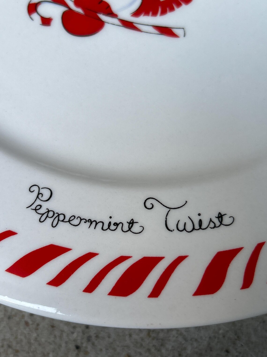 Vintage Christmas 'perfectly Peppermint' Snowman Dinner Plate 10.5 ...