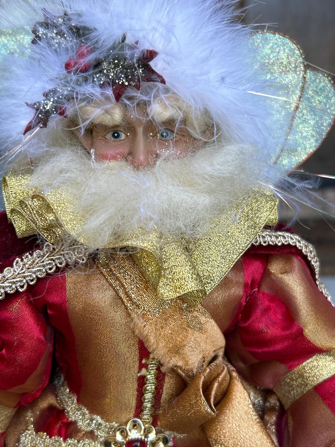 Vintage Mark Roberts Collection Christmas Fairy W/ Wings & Jingle Bells ...