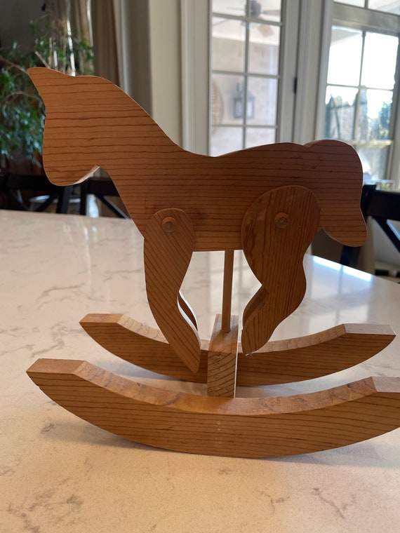 Wooden Rocking Clackity Horse. Hand Crafted. Makes Clacking - Etsy