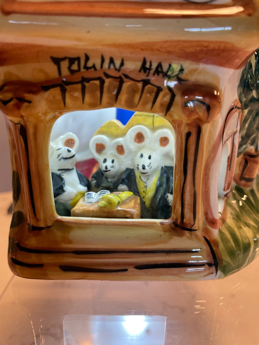 Derek Fowler Studio Town Hall Clock Night Light Mice Mouse Cottage ...