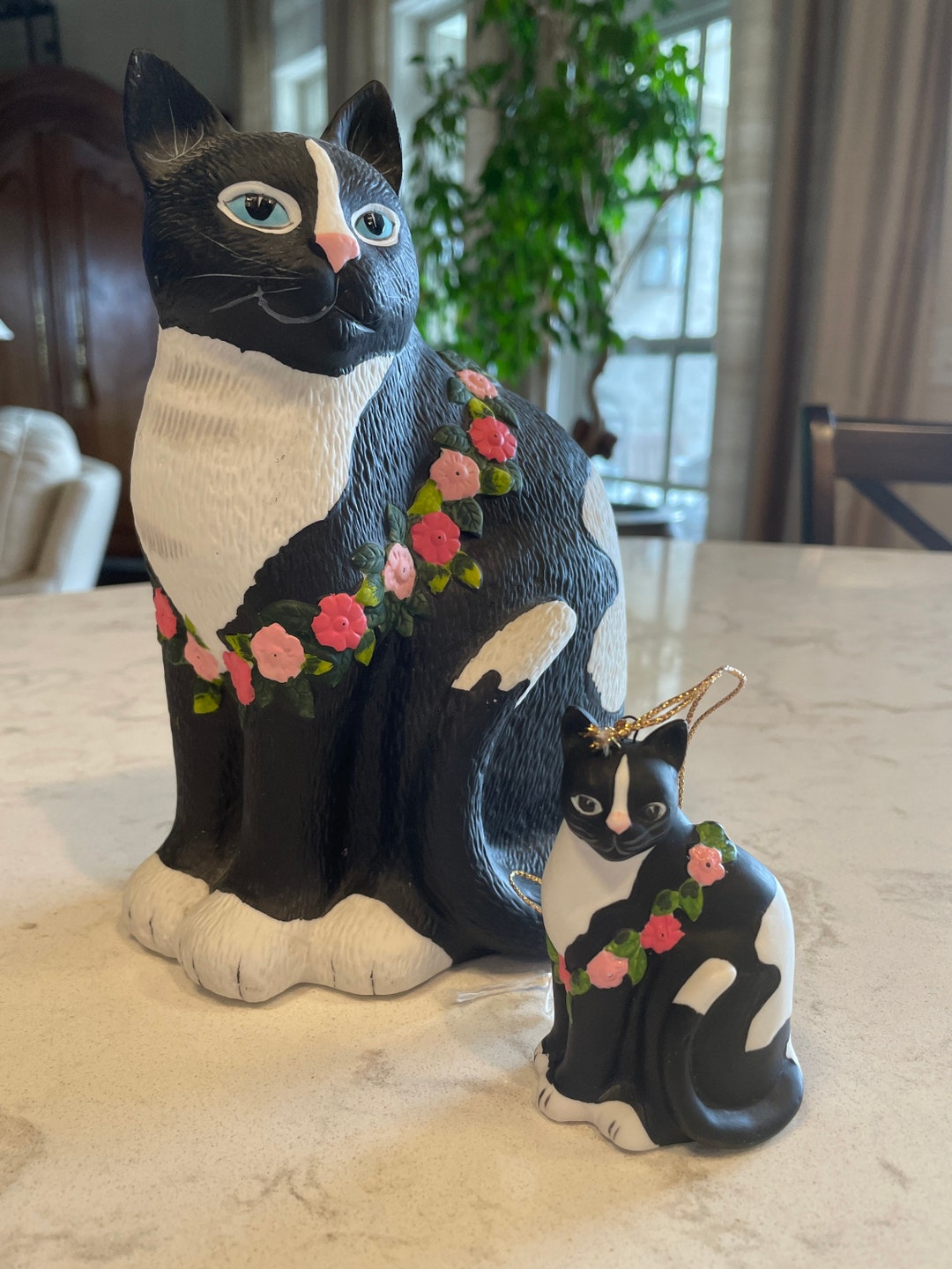 Vintage Mary Lake Thompson Cat With Flower Garland for Silvestri 1986 ...