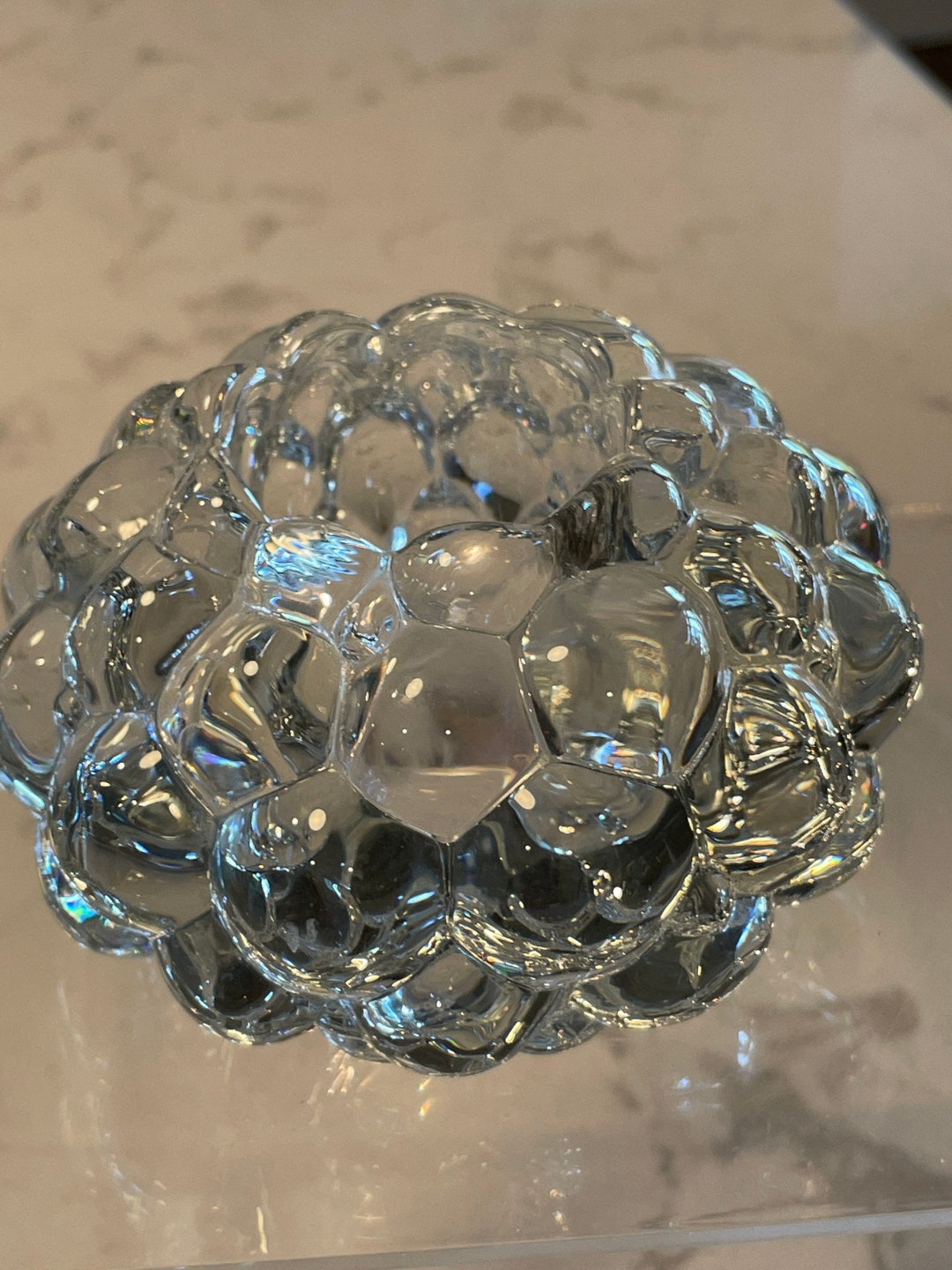 ORREFORS Raspberry Series, Designer Anne Nilsson Crystal Candle, Votive ...