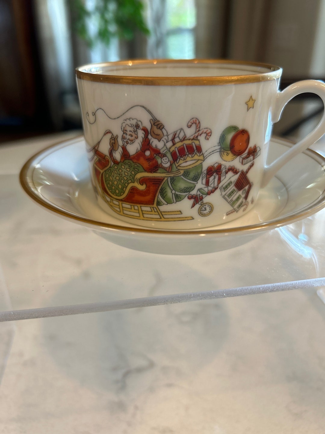 Vintage Fitz and Floyd Christmas "st. Nicholas" China 1980s Cup W ...
