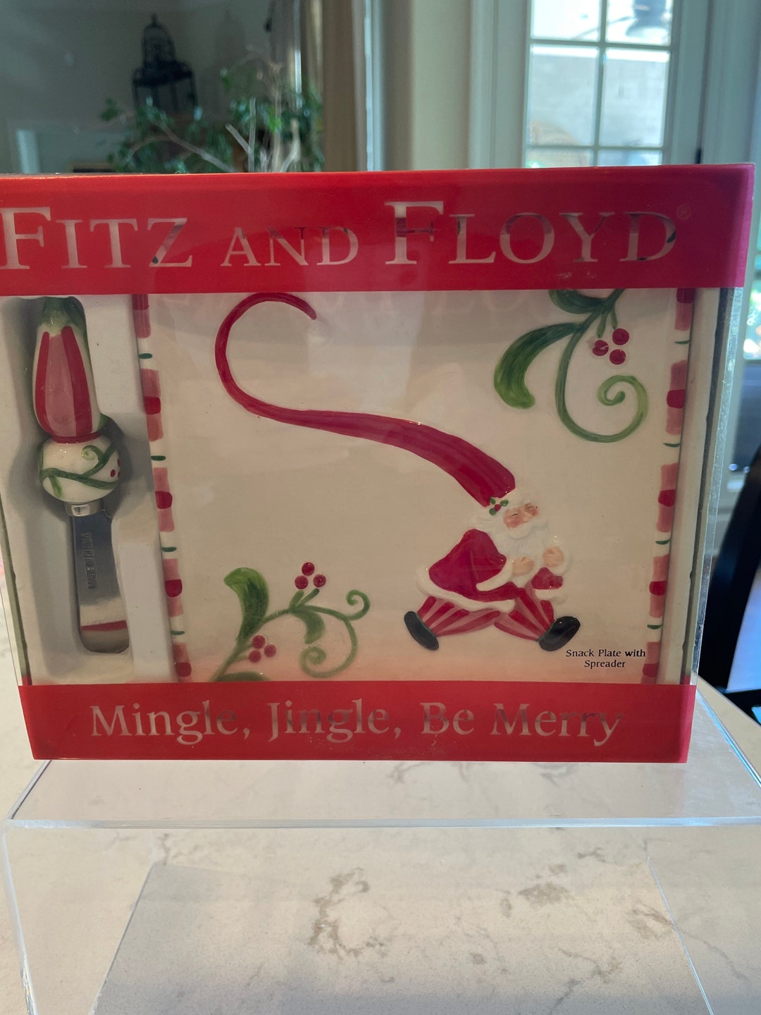 Fitz and Floyd Christmas Mingle Jingle Be Merry Snack Plate With ...