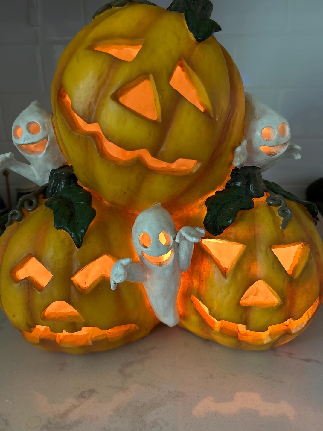 Vintage Halloween Pumpkins, Jack O Lanterns W/ Ghosts , Pacific Rim ...