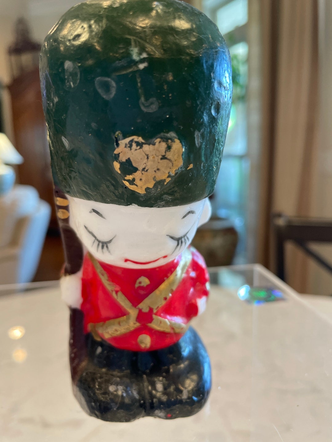 Vintage Christmas British Soldier Queen's Guard Novelty Candle Figurine ...