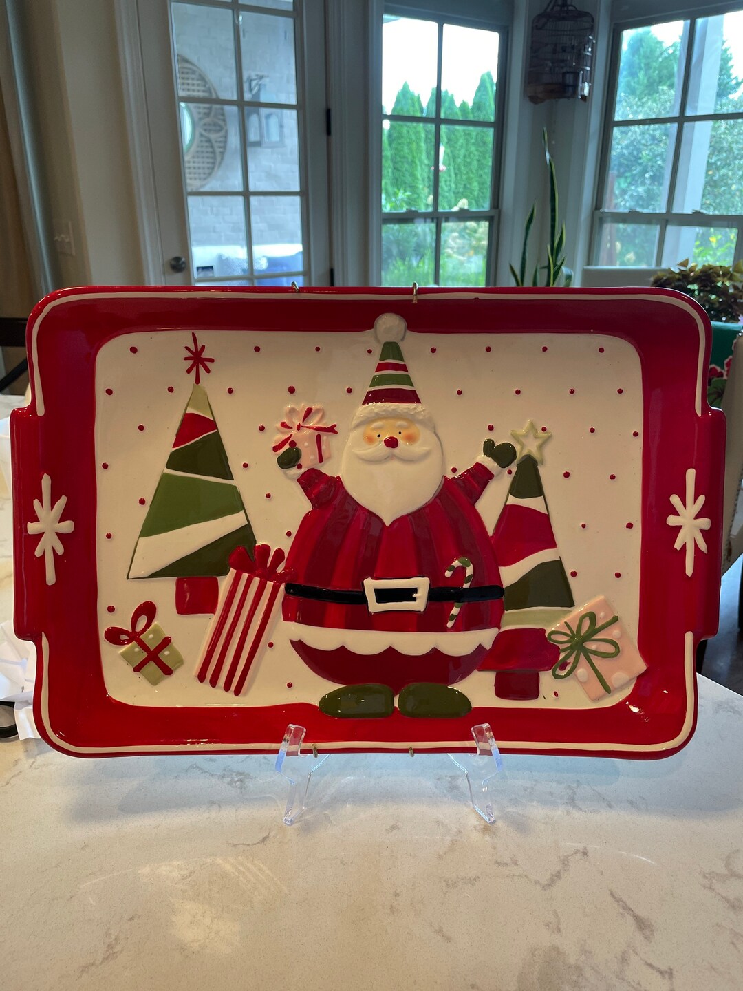 Christmas Santa Claus Platter , Decoration by American Atelier at Home ...