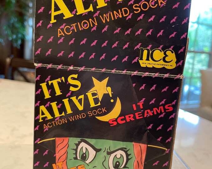 Vintage Halloween 'IT'S Alive Action Wind Sock Witch 1991 NCE, New ...
