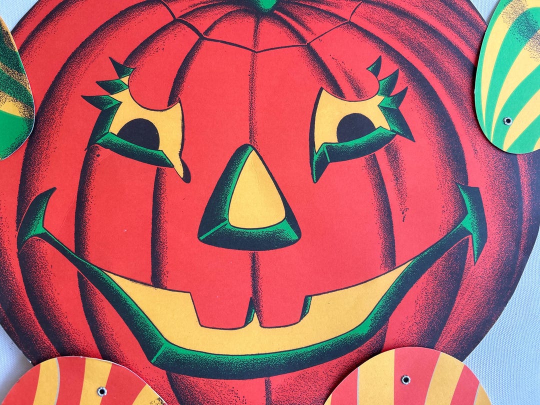 Beistle Vintage Reproduction Halloween Paper Party Jack O Lantern ...
