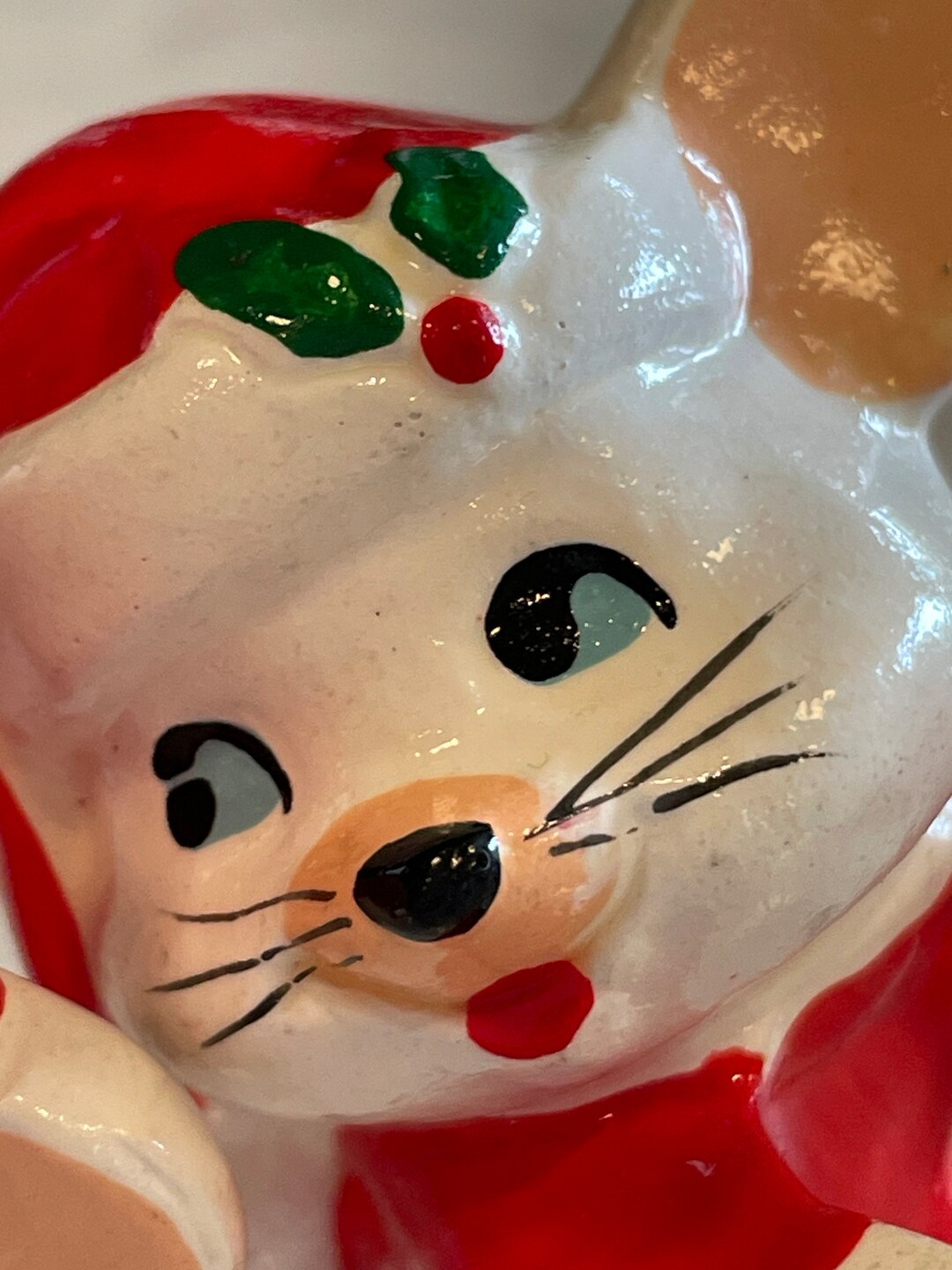 Vintage RB Christmas Mouse Mice Candle Climber Candle Hugger Ceramic ...