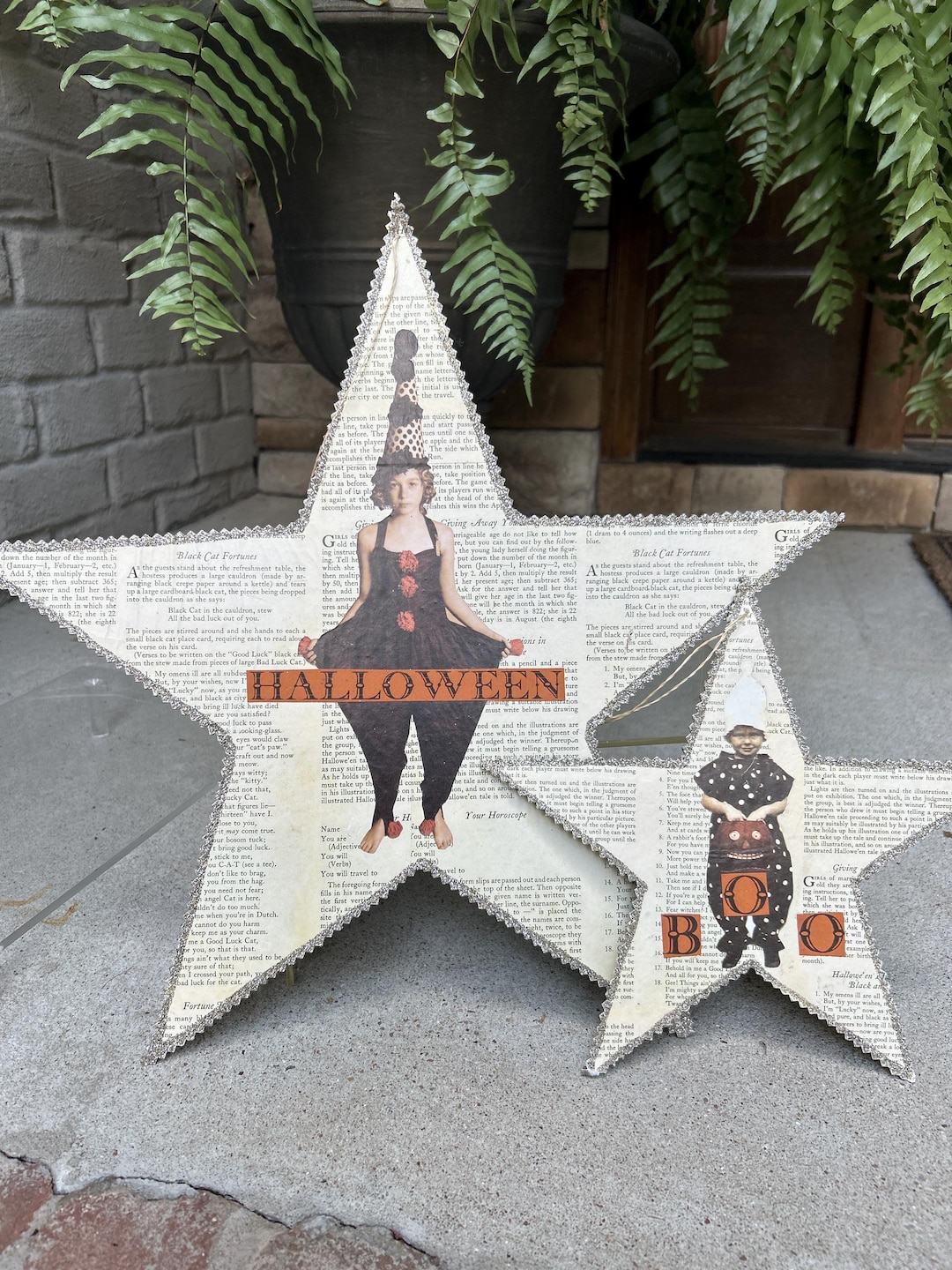 Vintage Halloween Wendy Addison/ Midwest of Cannon Falls Glitter Star ...
