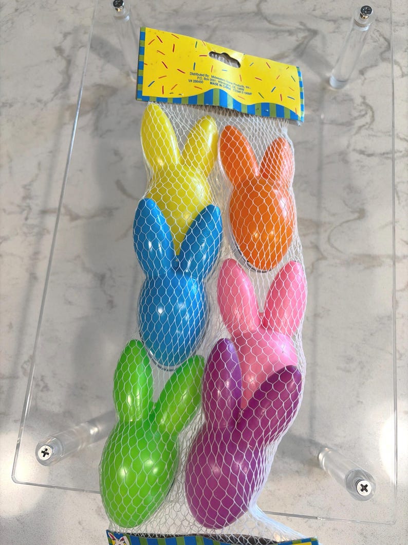 Vintage Fillable Plastic Bunny Rabbit Heads, Easter Egg Set of 6, NIB ...
