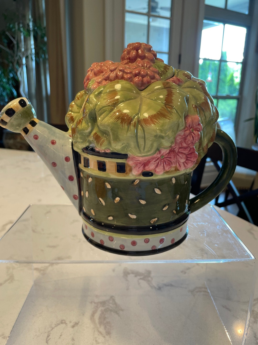 Sakura Debbie Mumm Spring Bouquet Watering Can Hydrangea Tea Pot Home ...