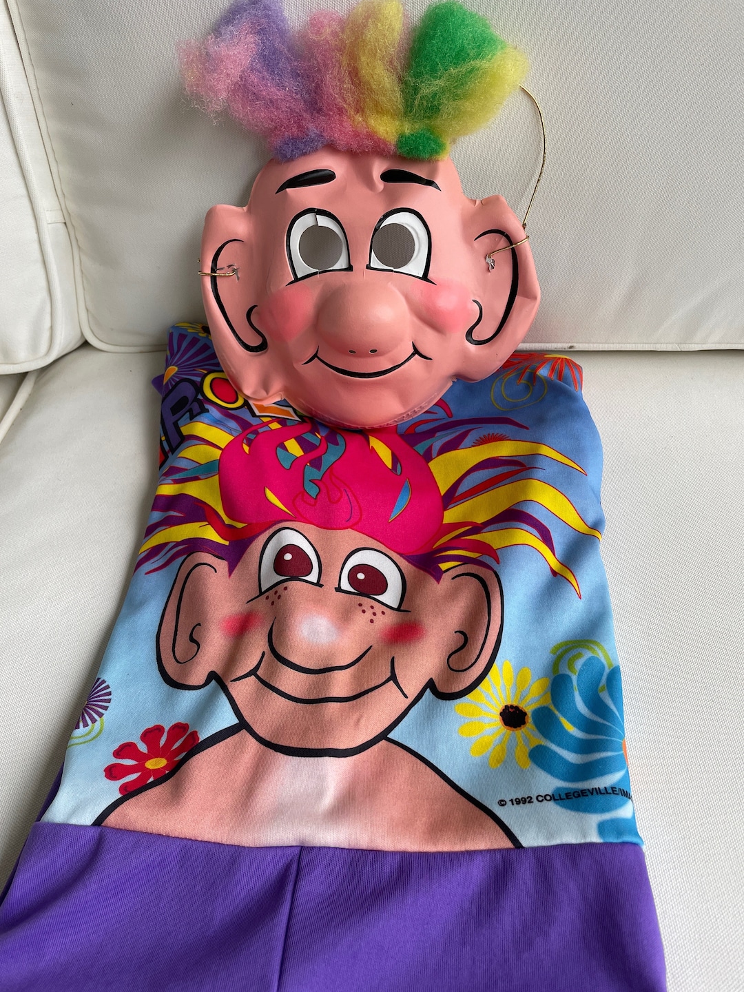 Vintage Halloween "trolls" Costume W/ Mask 1992 Collegeville ...