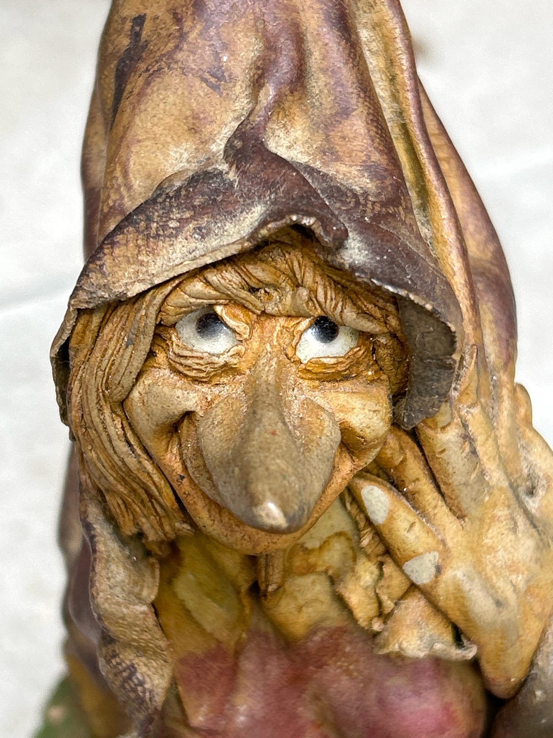 Vintage Halloween Witch / Hag Embossed Material W/stones Halloween ...