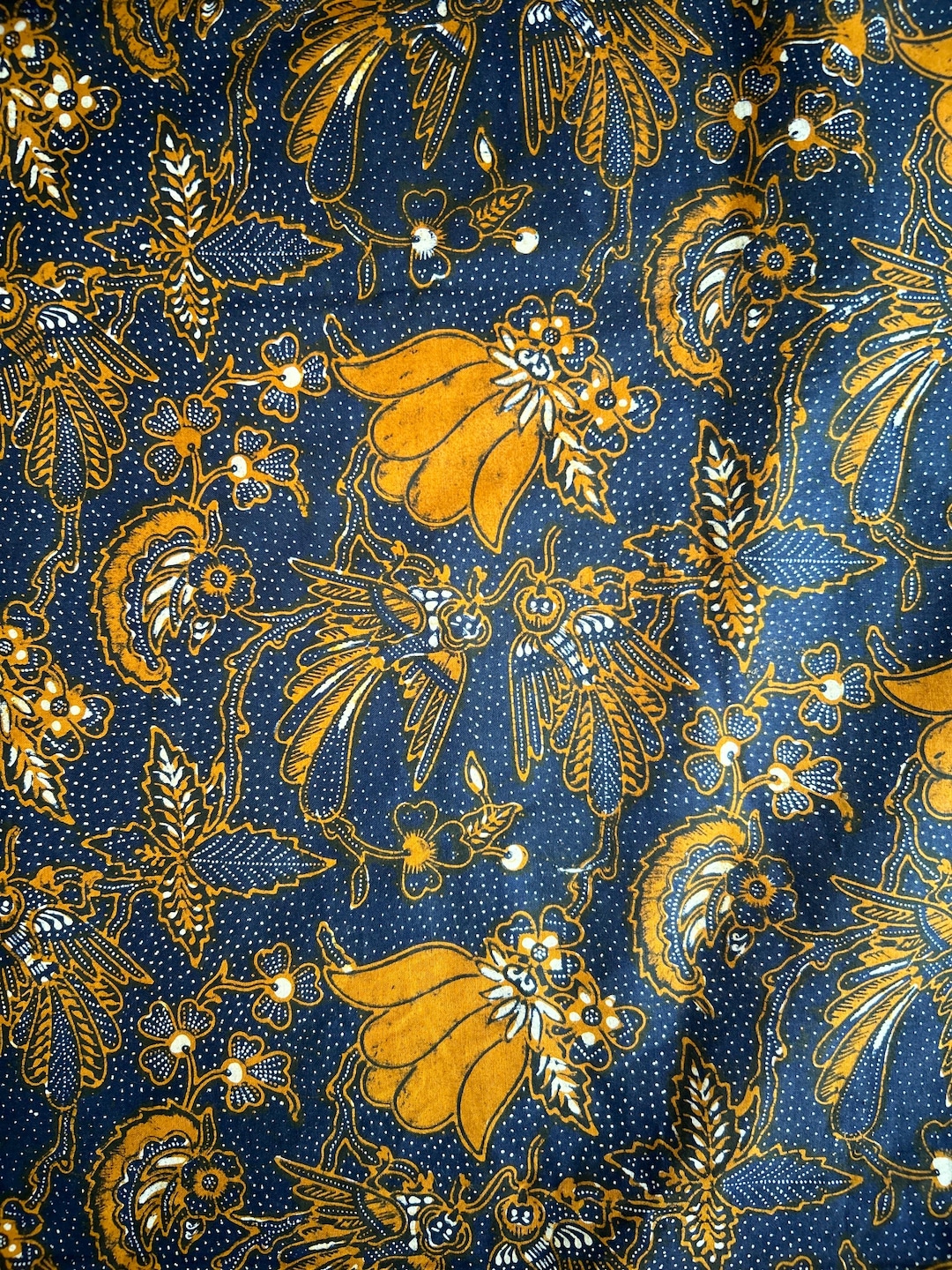 1970s Vintage Batik Textile, Artwork, Indonesian Old Batik Classic ...