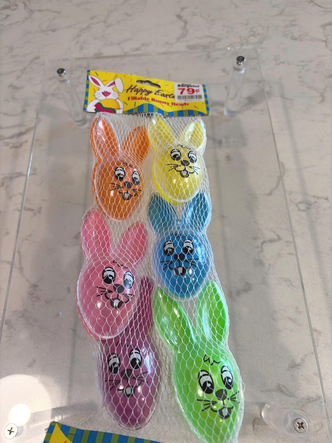 Vintage Fillable Plastic Bunny Rabbit Heads, Easter Egg Set of 6, NIB ...