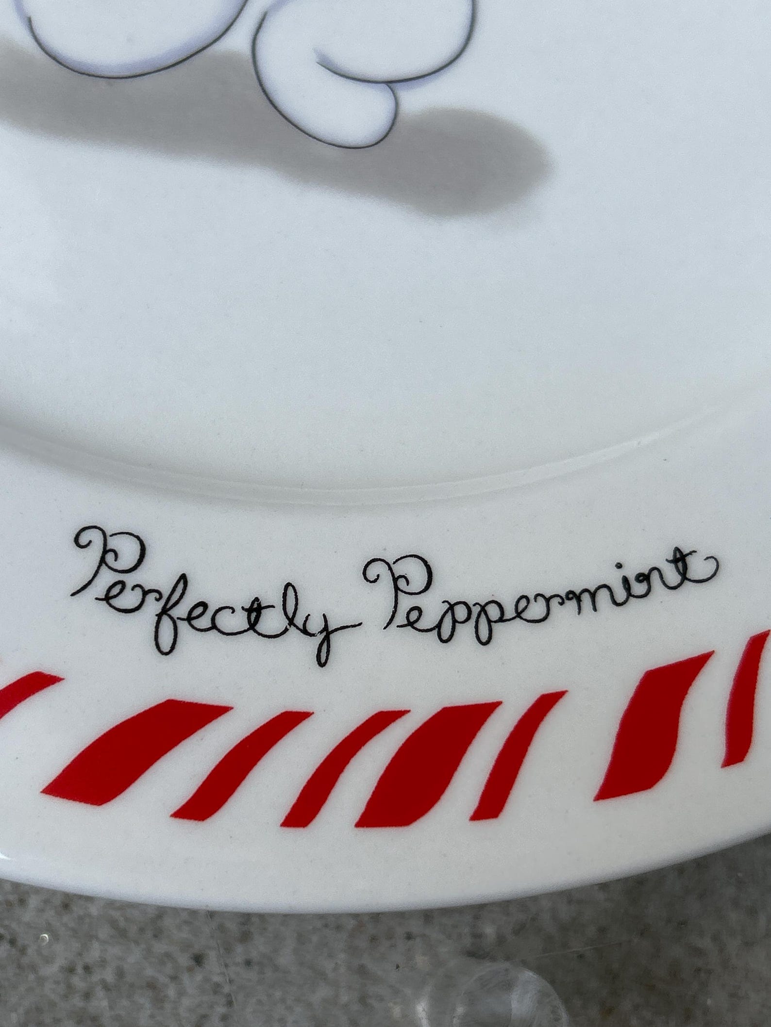 Vintage Christmas 'perfectly Peppermint' Snowman Dinner Plate 10.5 ...