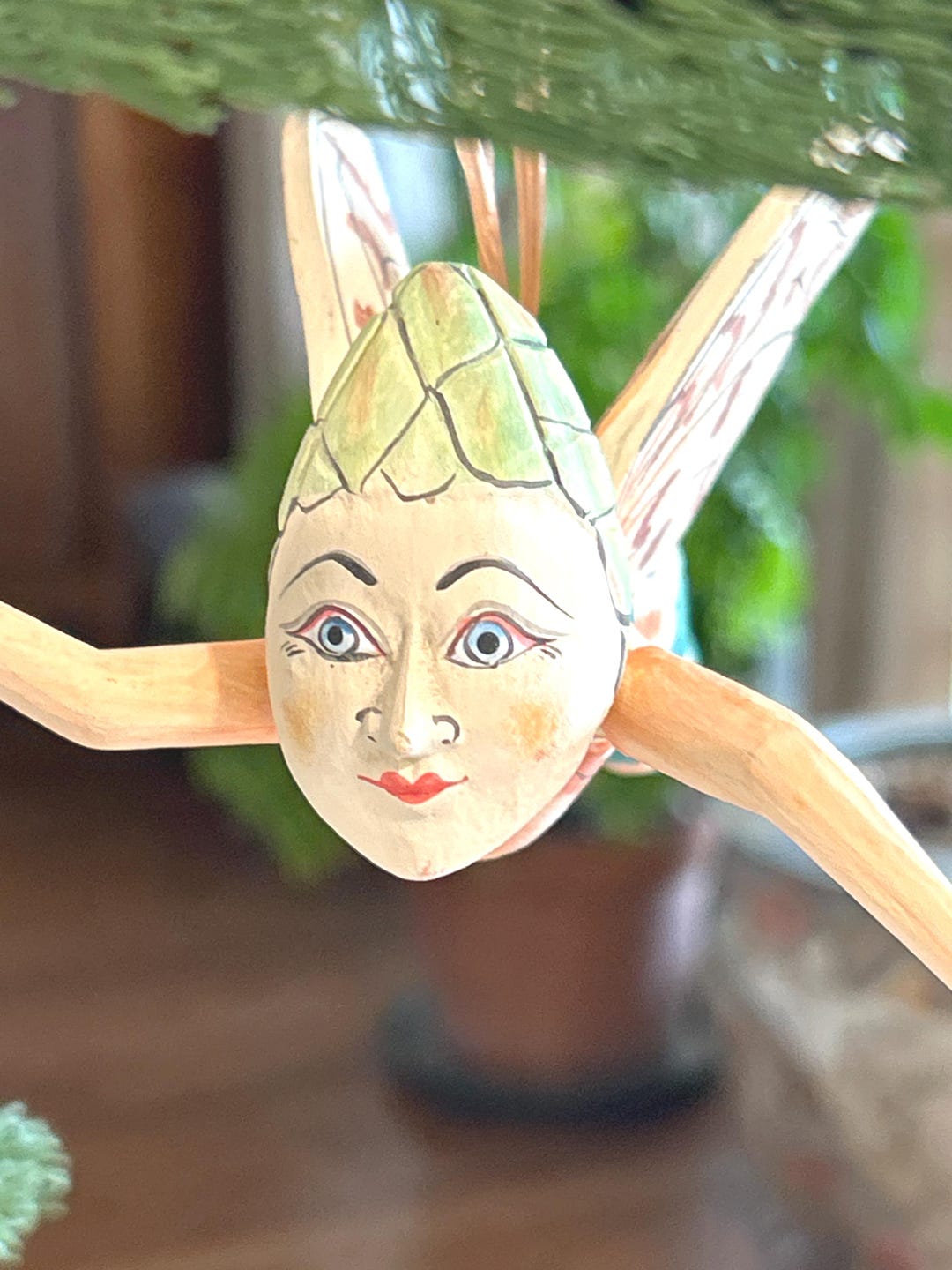Hold for Doreen Hand Crafted Flying Fairy Goddess Queen Mobile, Carved ...