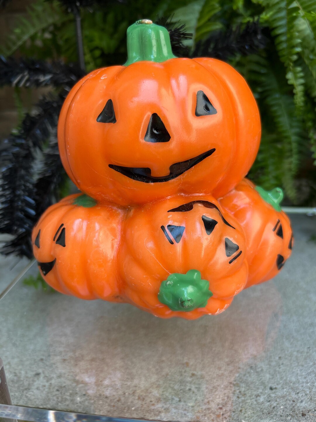 Cute Halloween Vintage Novelty Halloween Stacked Pumkins Candle ...