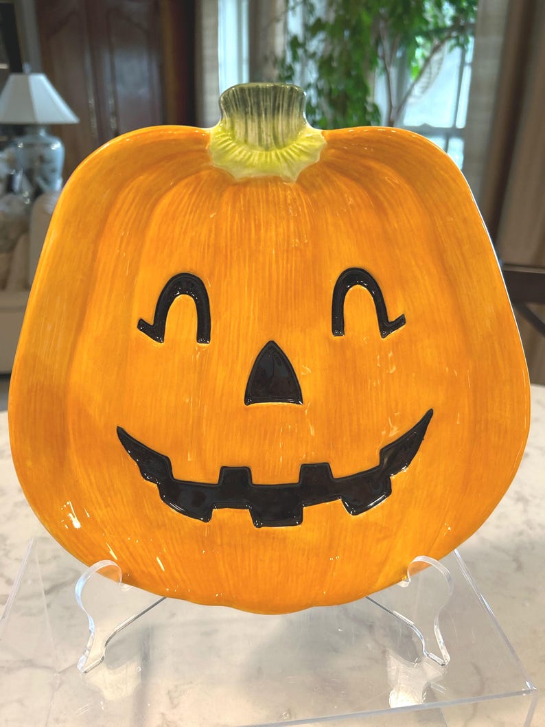 Fitz and Floyd Halloween Jack O Lantern Plate Fitz & Floyd Halloween ...