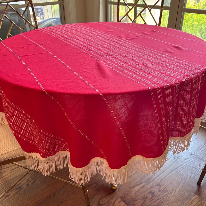Red Table Cloth - Etsy