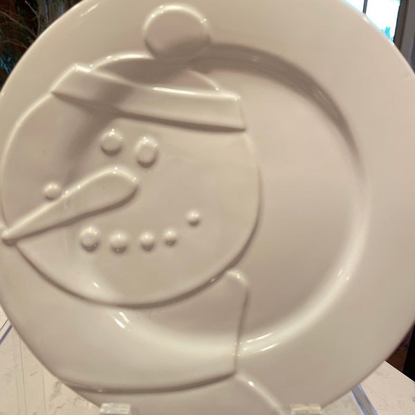 Snowman Plate - Etsy