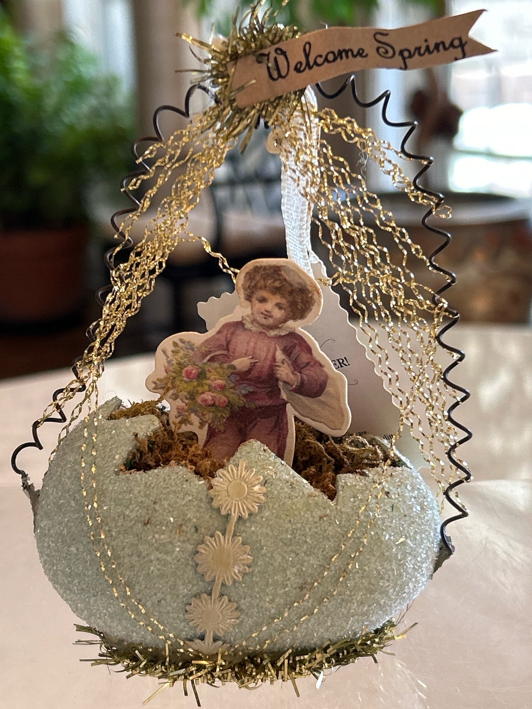 Vintage Wendy Addison Easter, Glittered Egg 2004 Original Tag, Very ...