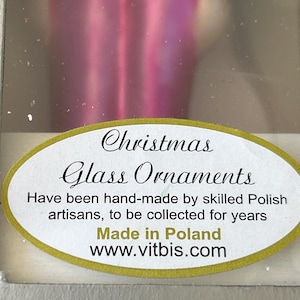 Christmas Nutcracker Ornament Vitbis Polish Hand Crafted Glass ...
