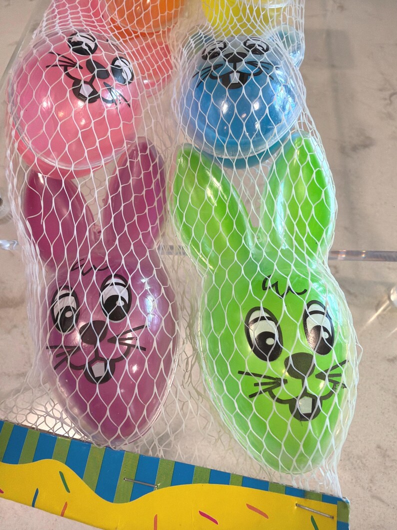 Vintage Fillable Plastic Bunny Rabbit Heads, Easter Egg Set of 6, NIB ...