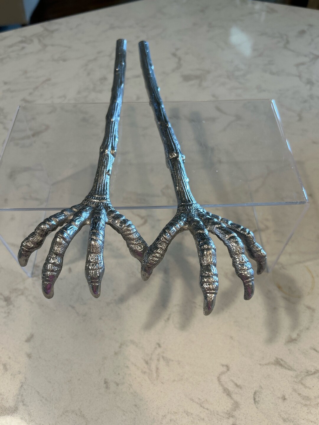 Halloween Serve Set Bird Talons Salad Set, Cast Aluminum, Set of 2 ...