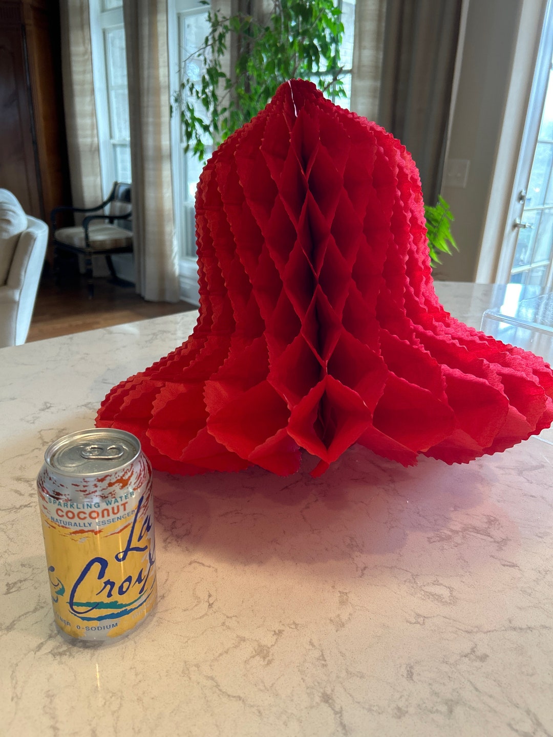 Vintage Christmas Honeycomb Paper Bell Honeycomb Paper Bell Christmas ...