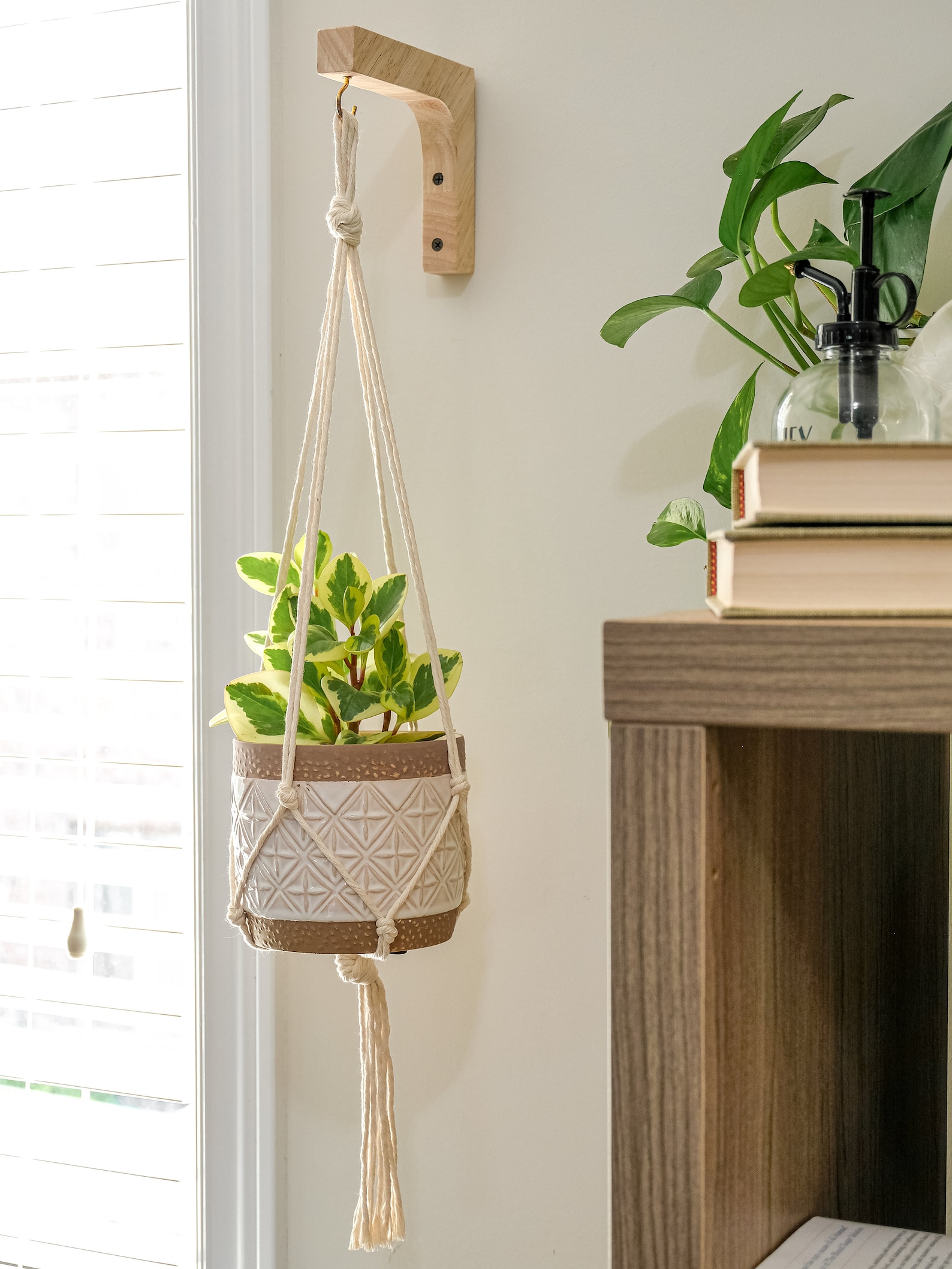 Macrame Minimal Plant Hanger, Minimalistic Plant Hanger, Plant Related ...