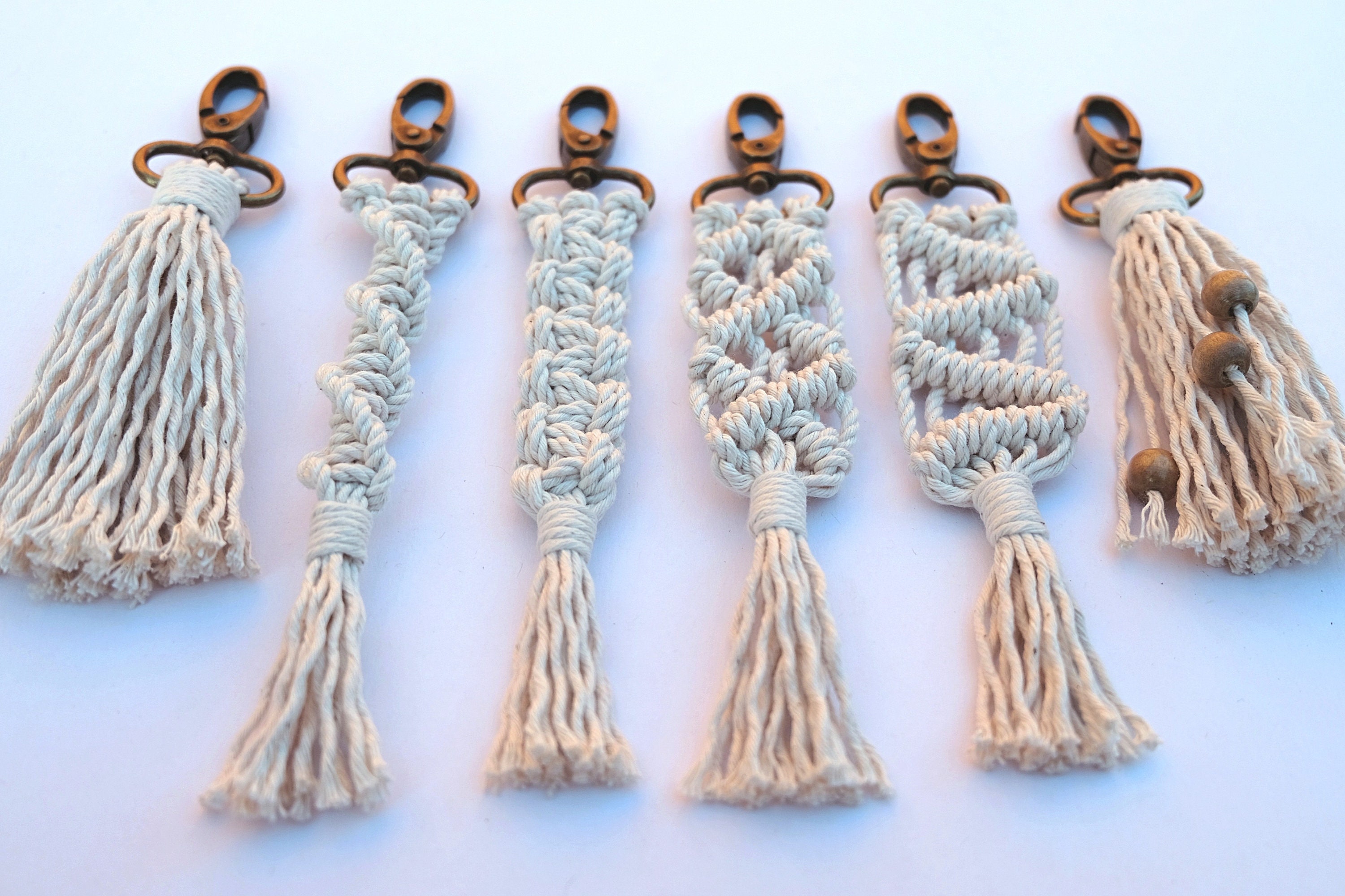 MACRAME KEYCHAIN, Cute Keychain, Rope Keychain, Keychain Macrame, Boho ...