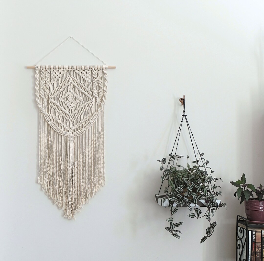Large MACRAME WALL HANGING White Wall Hanging Rope Tapestry - Etsy